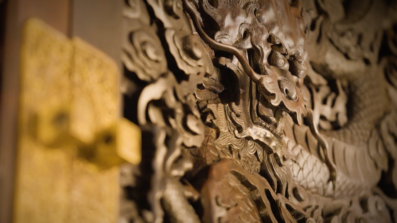 An Exceptional and Massive Zitan 'Dragon' Compound Cabinet, Qing ...